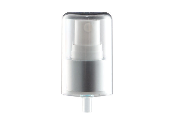 Silver Cosmetic Makeup Pump Dispenser Aluminum Type With AS Material ...